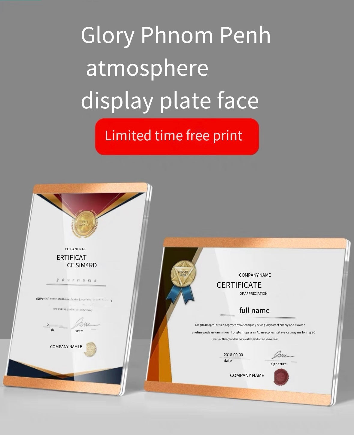 Acrylic A4 Certificate of Honor Frame Acrylic Award Letter of Authoriz ...